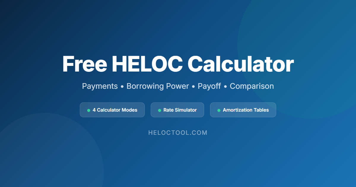 HELOC Payment Calculator — Monthly Payment Estimator 2026